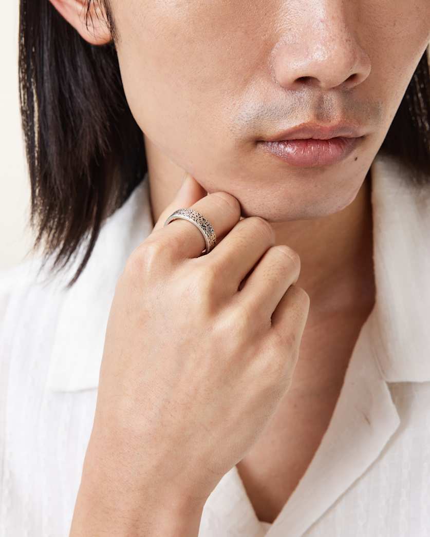 Sam Sterling Silver Textured Ring WARM SILVER | ALLSAINTS